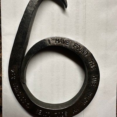 Wrought Iron Letter H, Forged Letters, 6th Anniversary Gift, Forged ...