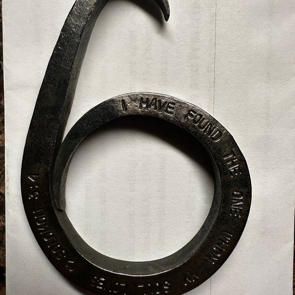 Forged Six, 6th Anniversary Gift, Iron Jewelry, Iron Anniversary, Iron ...