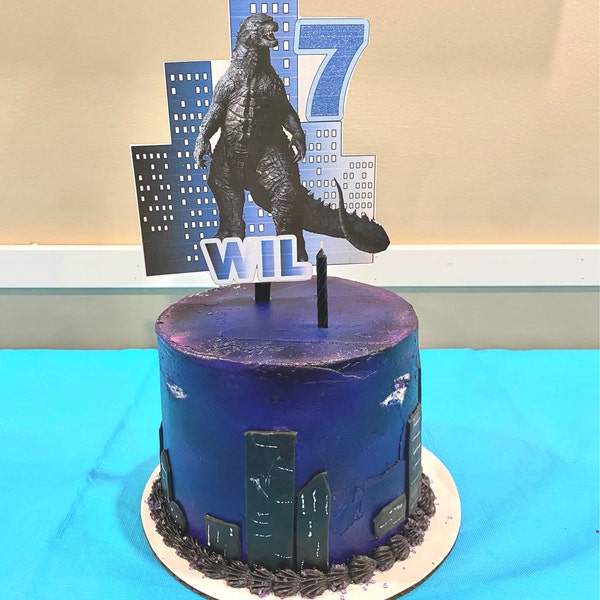 Custom Godzilla Cake Topper, Printable Digital File - Etsy