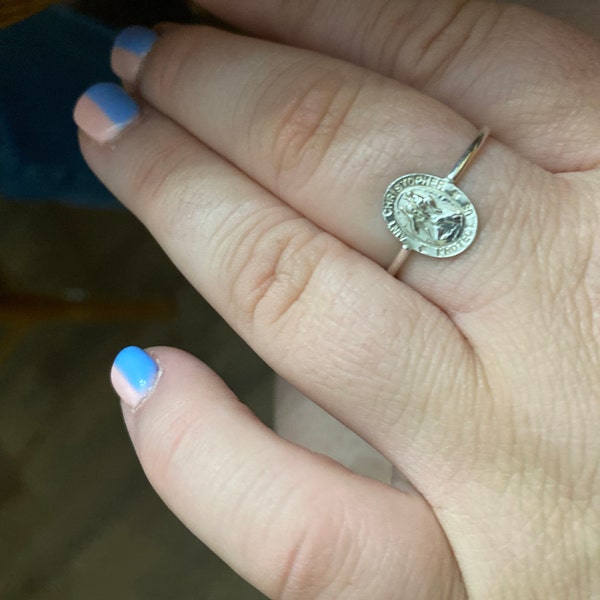 Saint Christopher Ring, 14K Gold Filled, Sterling Silver, Gift for Her ...