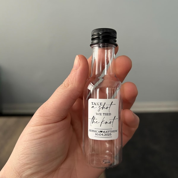 Take A Shot We Tied the Knot Stickers • Wedding Favour Stickers ...