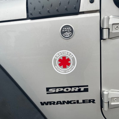 Emotional Support Vehicle, Vinyl Decal, Outdoors, SUV - Etsy