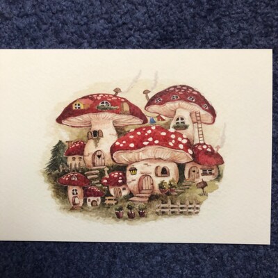 Mushroom House, Fairycore Art, Fairy House, Fantasy Art, Whimsical Art ...