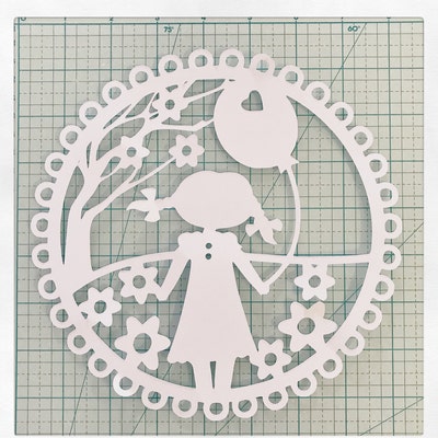 Girl Paper Cut Svg / Dxf / Eps Files and Pdf / Png Printable - Etsy