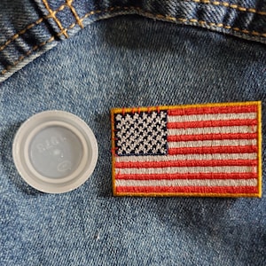 US MADE American Flag Embroidered Patch Multiple Sizes - Etsy