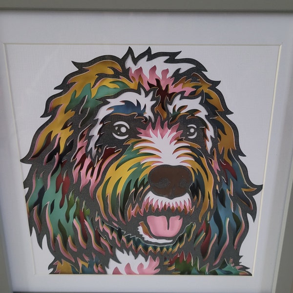 Cockapoo 3D Layer SVG/ Colorful Dog 3D Mandala/ 3D Dog Shadow Box ...