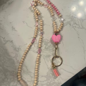 Happy Stars Teacher Lanyard, Teacher Gift, Badge Necklace, Fun Lanyard ...