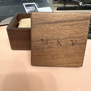 Square Walnut Watch Gift Box & Pillow Only watch NOT Included Apple ...