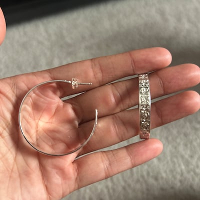 Gold Post Hoop Earrings, Hawaiian Style Hoop Earrings, Gold Filled ...