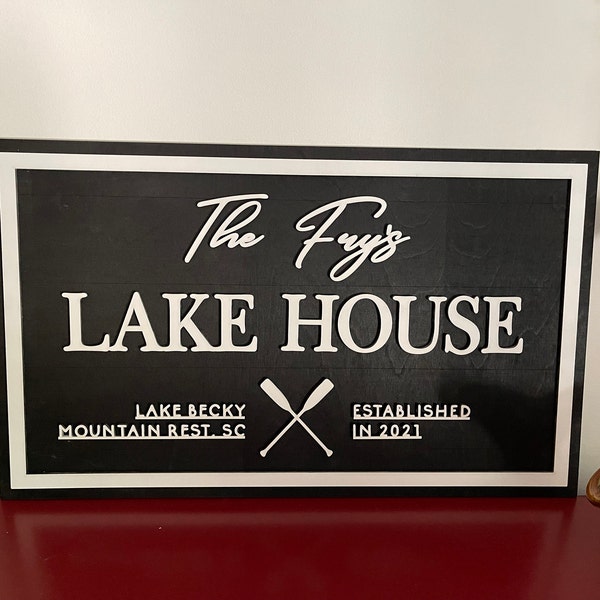 Customized Lake House Sign, Family Lake House, Lake House Decor, Lake ...