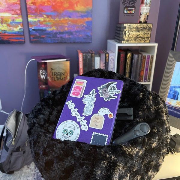 Large Book Pouf, Kindle Pillow, iPad Tablet Stand, Gift for Book Lover ...