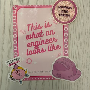 Little Miss Engineer Sticker Engineering Empowerment Engineering ...