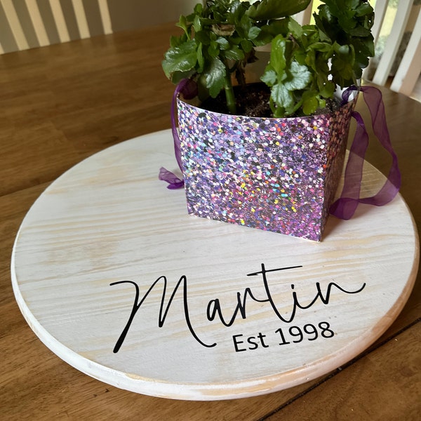 Last Name | Est Date | Board | Serving Tray | Lazy Susan | Personalized ...