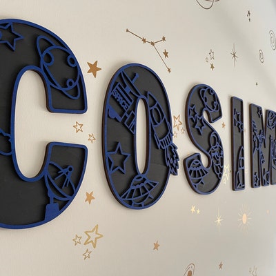Space Name Sign Space Letters Personalised Name Sign Custom Name Decor ...