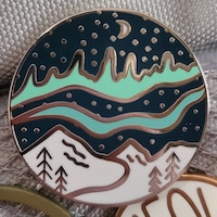 Northern Lights Enamel Pin - Etsy UK