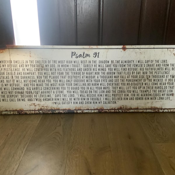 Psalm 91 Christian Wall Art | Scripture Wall Art Religious Decor ...