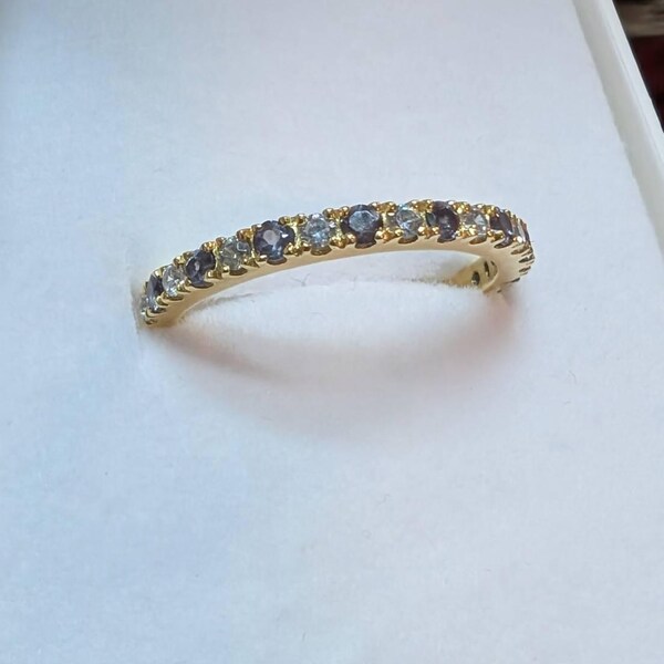 Alexandrite Eternity Band, Diamond Eternity Ring for Women, Engagement ...