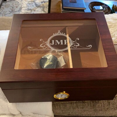 Personalized Cigar Box Gift Custom Cigar Humidor Filligree - Etsy