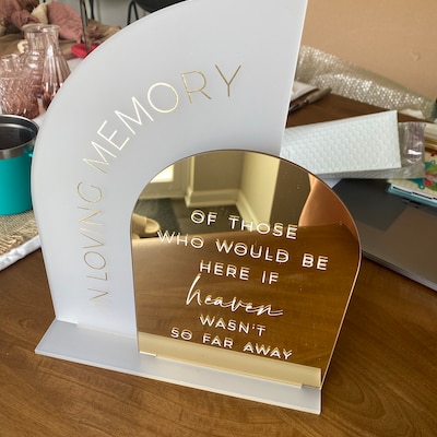 In Loving Memory Wedding Sign Gold Mirror Wedding Memorial Sign Wedding ...