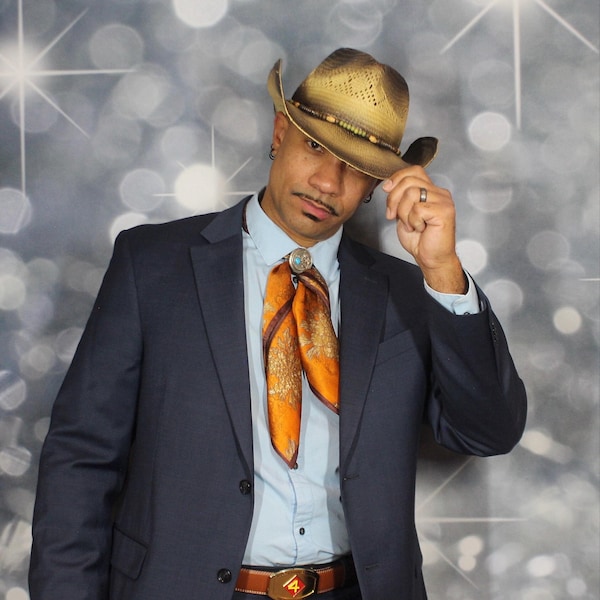 Wild Rag Scarf Slide bandana Slide Spoke Wheel Look Faux Turquoise ...