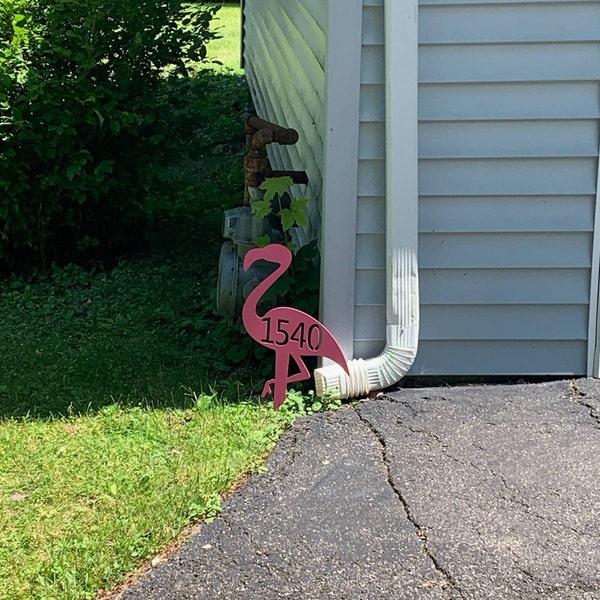 Flamingo Custom Address Sign, Metal Sign, Beach Sign, Beach Address ...