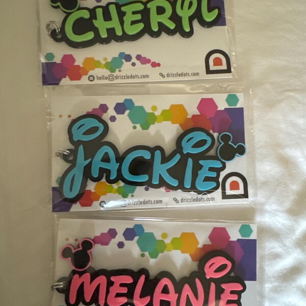 Custom Disney Keychain, Disney Name Key Chain, Disney Name Tags ...