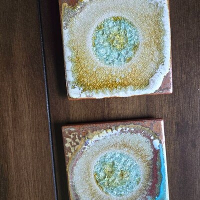 EXTRA LARGE CENTERPIECE Geode Plate Made to Order: Fused Glass Platter ...
