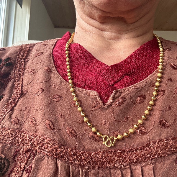 Handmade Thai Gold Plated Beaded Chain Necklace- DDP (delivered Duty ...