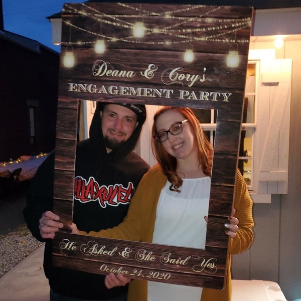 Engagement Party Decoration Rustic Engagement Photo Prop Engagement ...