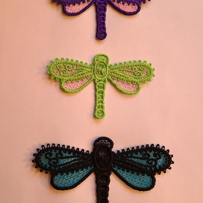 Dragonfly FSL Freestanding Lace Machine Embroidery Design in the Hoop ...