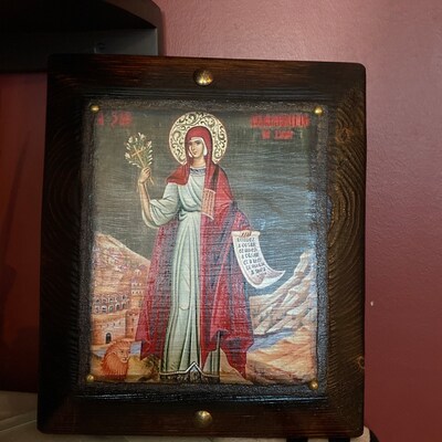 Saint Nikitas the Archer Handmade Wooden Byzantine Icon - Etsy