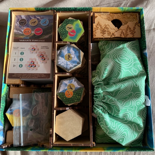 Cascadia Organizer + Tokens Bundle, Insert for Cascadia Board Game ...