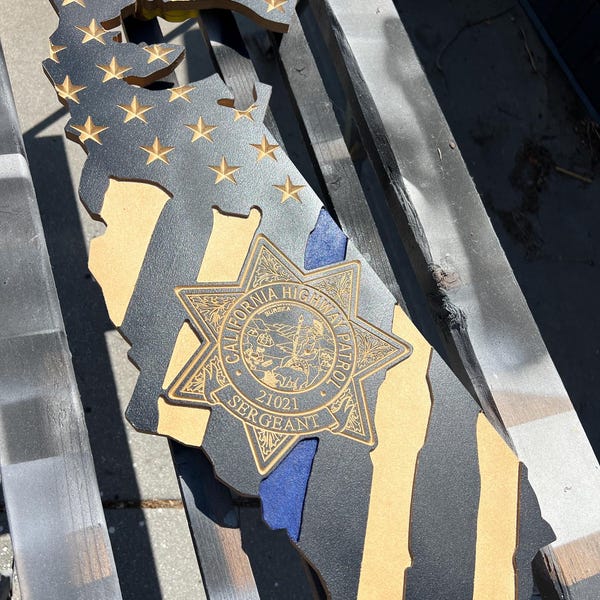 California Highway Patrol Personalized Challenge Coin Display Holder ...