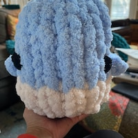 Willie the Whale LARGE SIZE Video Tutorial/pattern, Learn How to Finger Knit, Hand Knitting ...