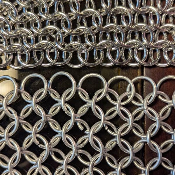 Chainmail Top and Skirt Aluminum Butted Ring Chain Layers Fancy and ...