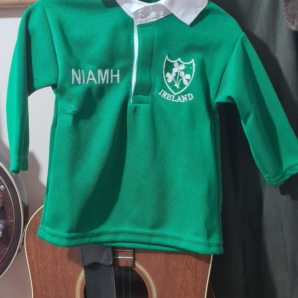 Ireland Clover Embroidery Retro Rugby Shirt | Babies to 13 Years ...