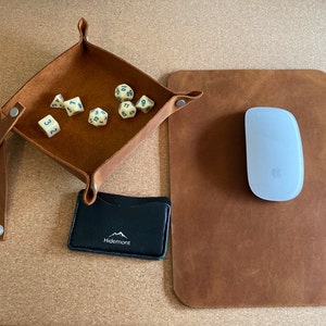 Scroll of Rolling, DND Dice Rolling Tray, Leather Rolling Mat With ...