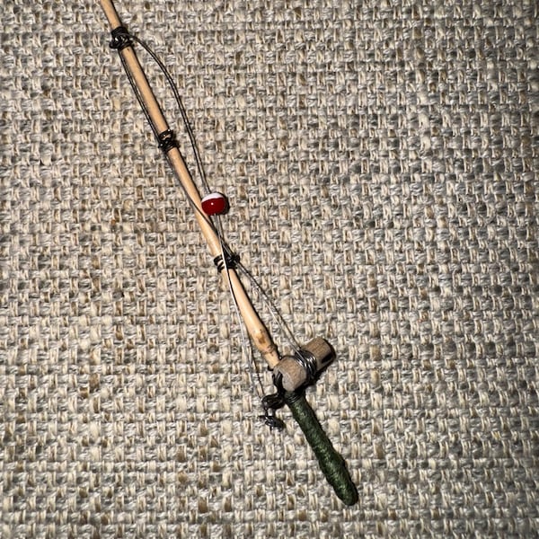 Miniature Fishing Pole 3" to 5" 1:24 Scale Bamboo Fishing Rod Dollhouse ...