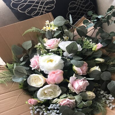 Dark Red and White Rose Flower Swags for Arch,wedding Arch Flowers,silk ...