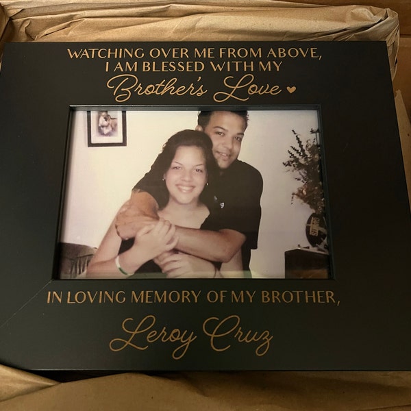 Brother Memorial Picture Frame | Loss of Brother Sympathy Gift ...