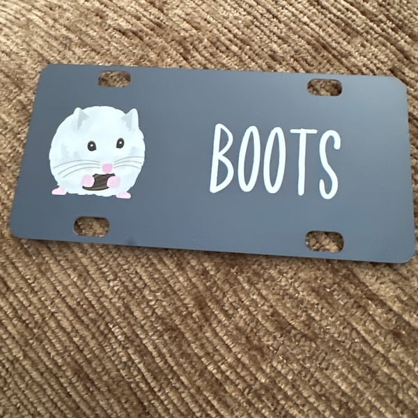 Personalized Hamster Cage Name Plate – Custom Name Tag for Small Pets ...