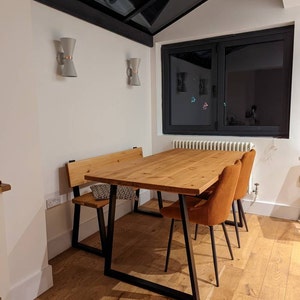 ARTEMIS Industrial Dining Table Bench Chairs Free Delivery - Etsy UK