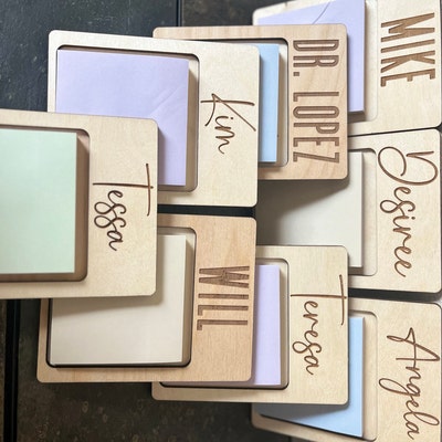 Minimalist Teacher Gift Post-it Note Holder Svg, Educator POST IT ...