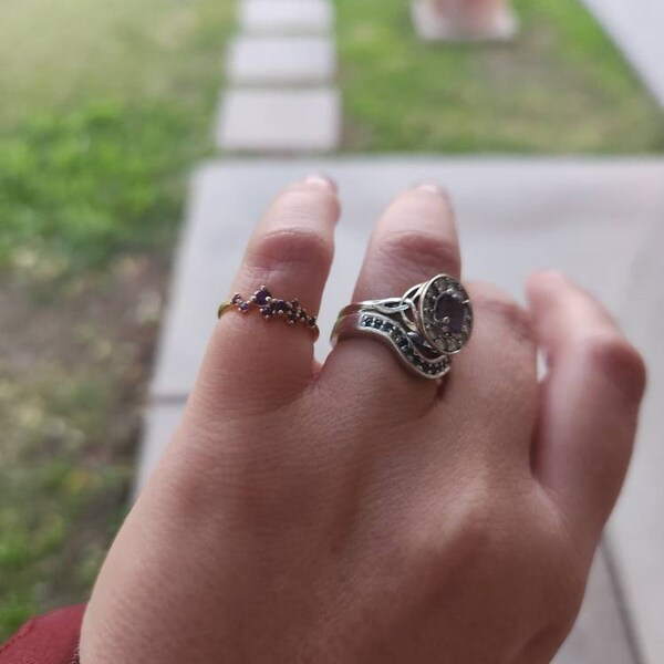 Triangle Ring / Diamond Ring / Trillion Rng / Gold Ring / Rose Gold ...