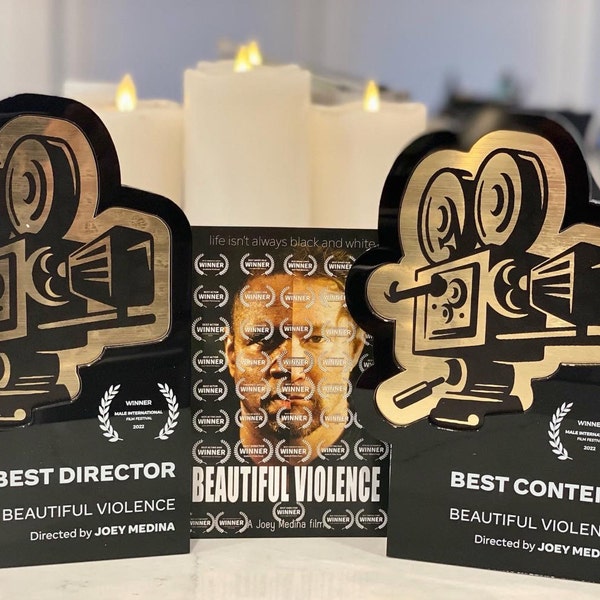 Personalized Recognition Award for Film Industry, Modern Customized ...