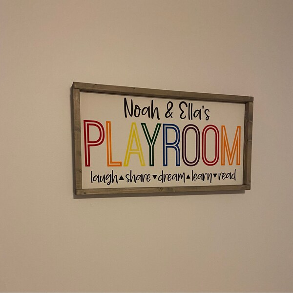Personalized Playroom Wood Sign, Custom Playroom Sign, Playroom Sign ...