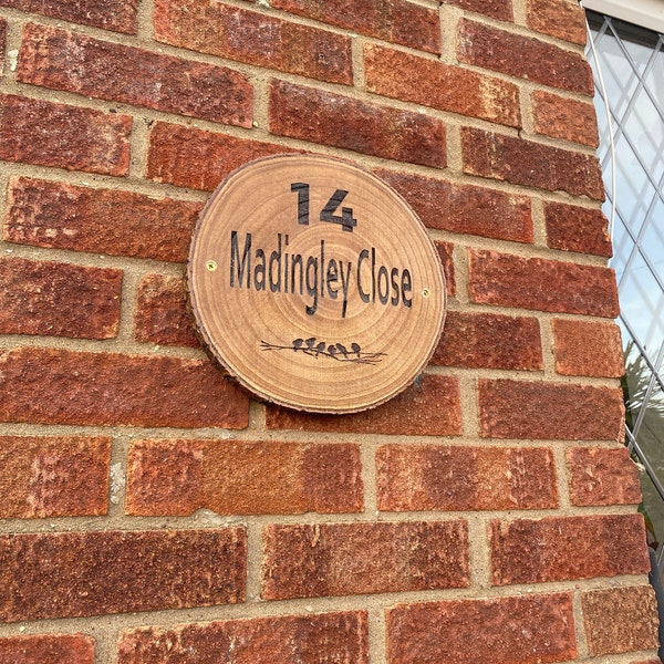 Wooden House Number Signs, Pine Wooden Number Plaques, Rustic House ...