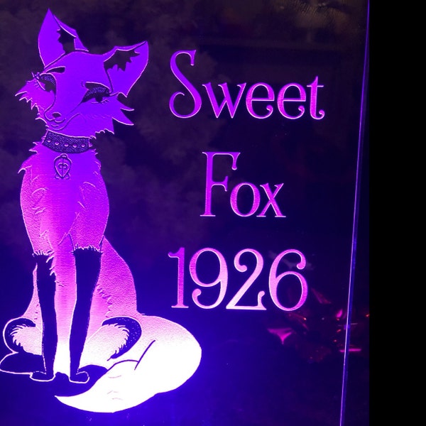 Custom LED Logo Sign: Engraved Acrylic Event Table Decor - Etsy