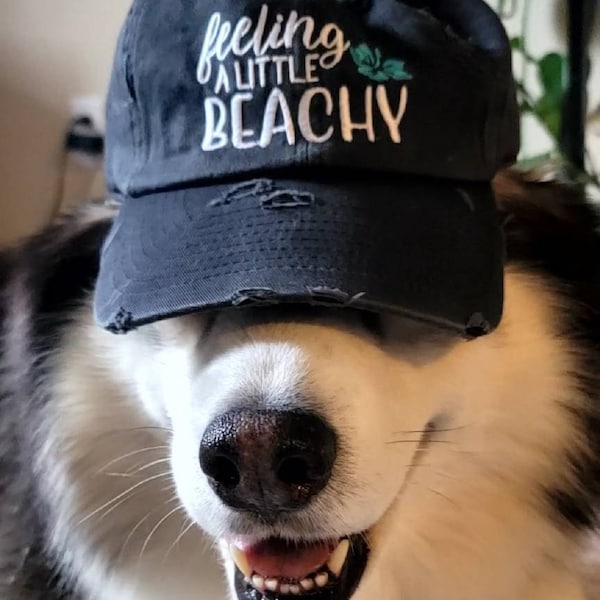 Feeling a Little Beachy Hat | Distressed Baseball Cap OR Ponytail Hat ...