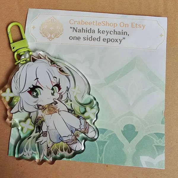 Nahida Keychain (double Sided, One Side Epoxy) Genshin Impact - Etsy